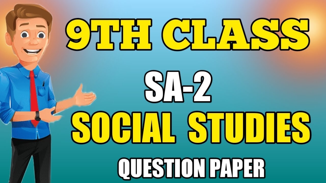 9th class sa 2 social question paper 2023 9th summative assessment -2 ...
