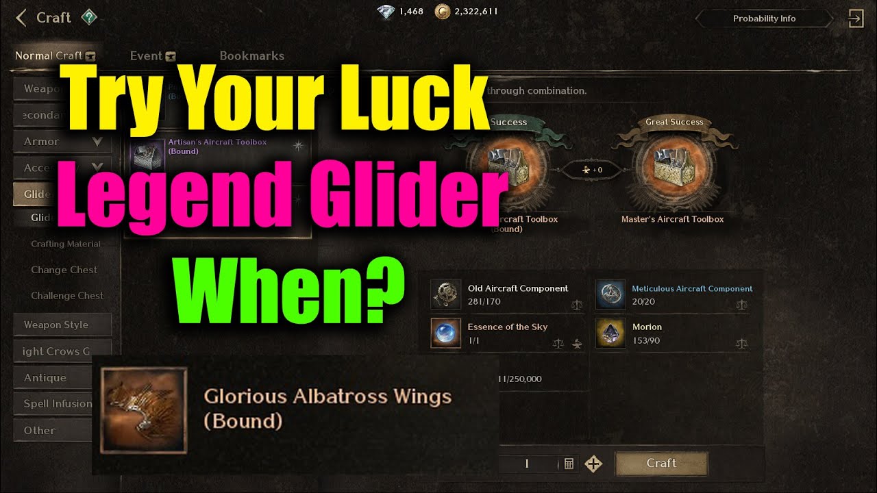 Night Crows Try Your Luck Legend Glider When? - YouTube