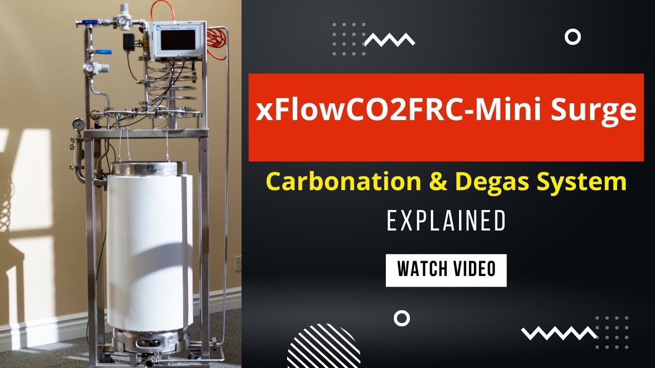 xFlowMiniSurge carbonation and degas system - YouTube