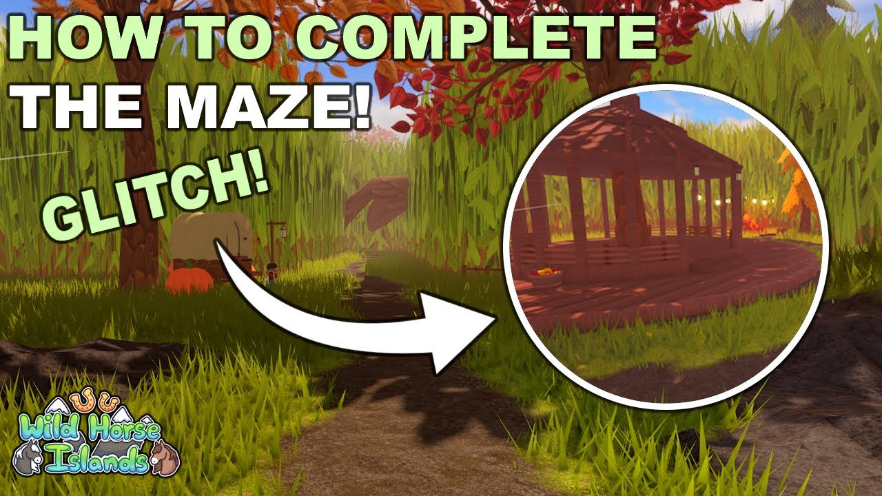 How To QUICKLY Finish The MAZE! *GLITCH* Wild Horse Island Fall Event ...