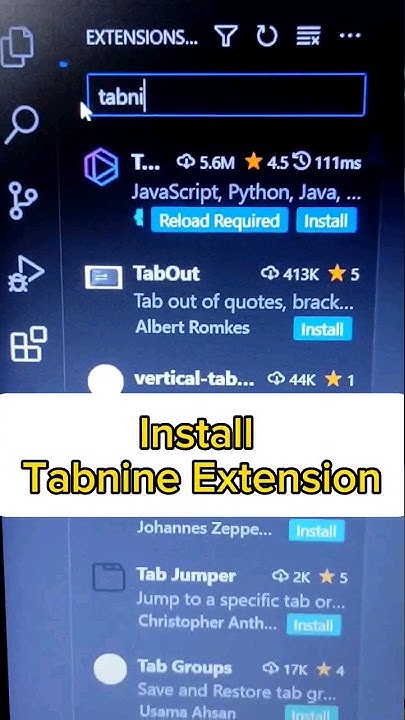 Tabnine AI Code Assistant for code suggestion #vscode #coding #aiassistant - YouTube