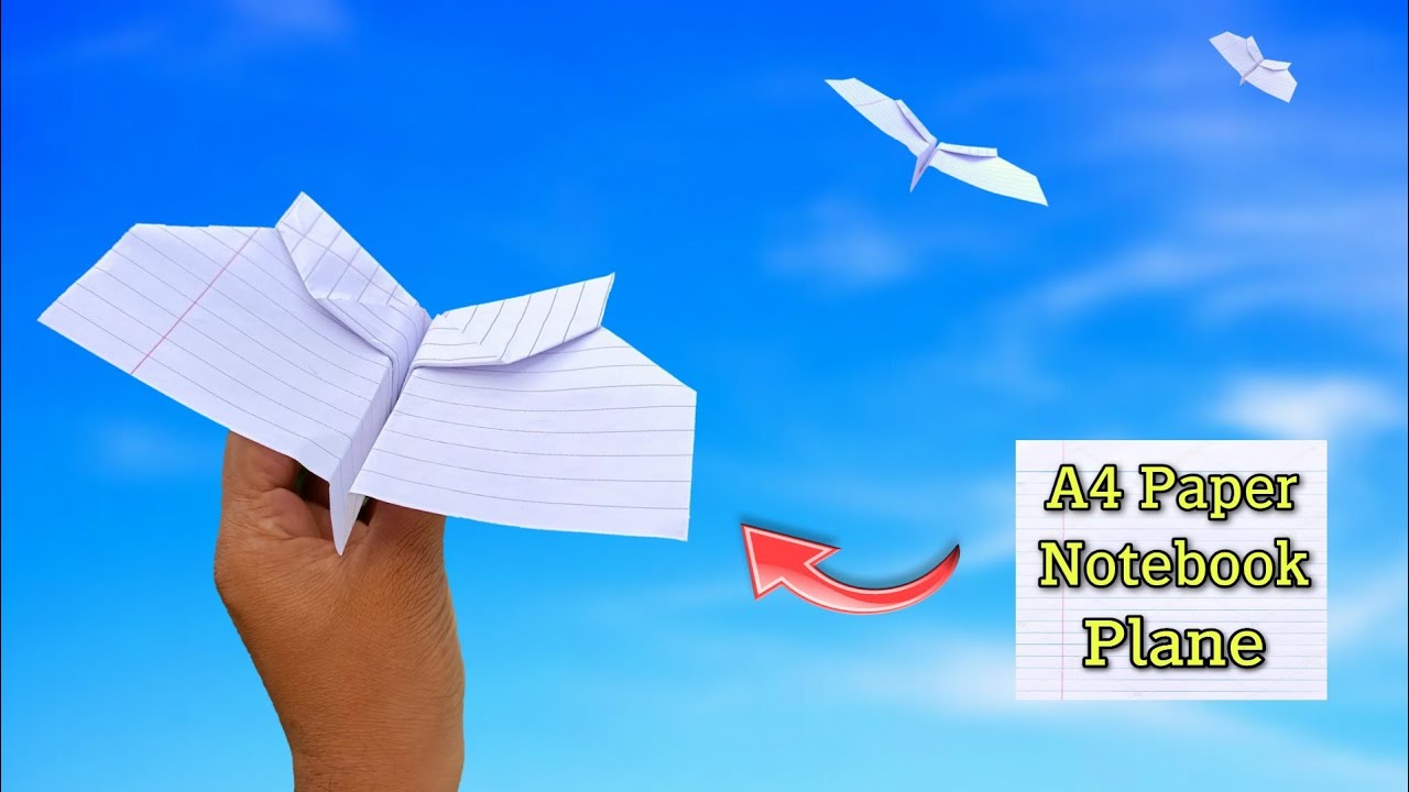 A4 paper notebook plane, new flying a4 plane, notebook paper plane ...