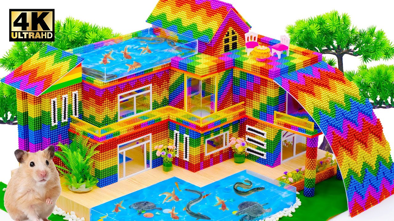 Make Double Swimming Pool, Villa With Rooftop Water Slide | Amazing ...