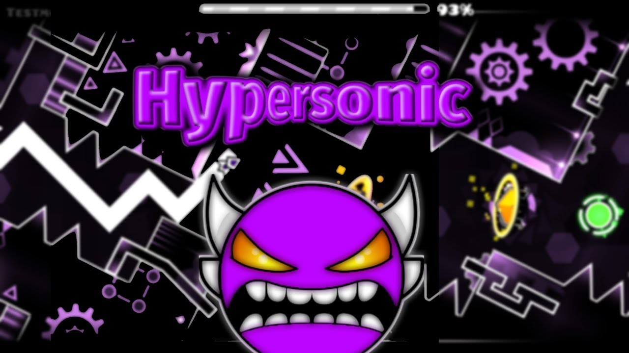 Hypersonic 100% on Stream (Extreme Demon) - Geometry Dash - YouTube