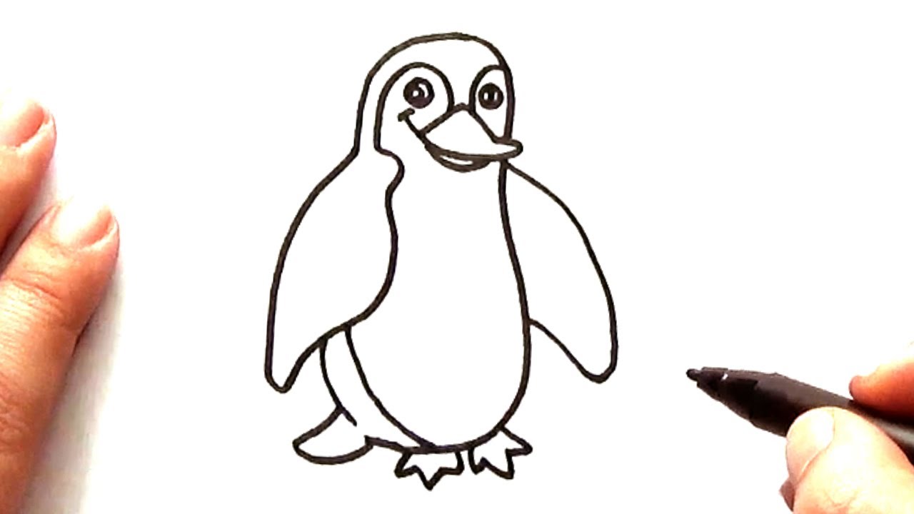 Dibujos Faciles De Pinguinos Dibujo De Pingüino Cómo Dibujar Un