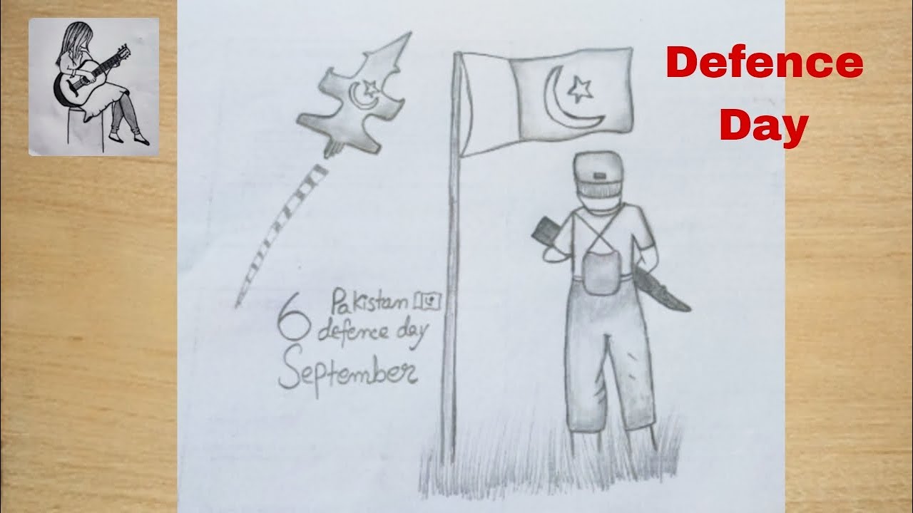 Defence day drawing | 6 september drawing | Pakistan defence day - YouTube