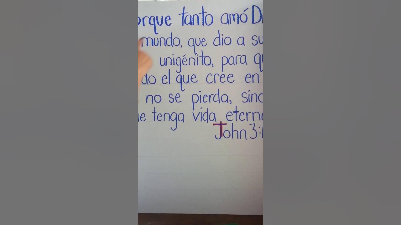 John 3 16 in Spanish - YouTube