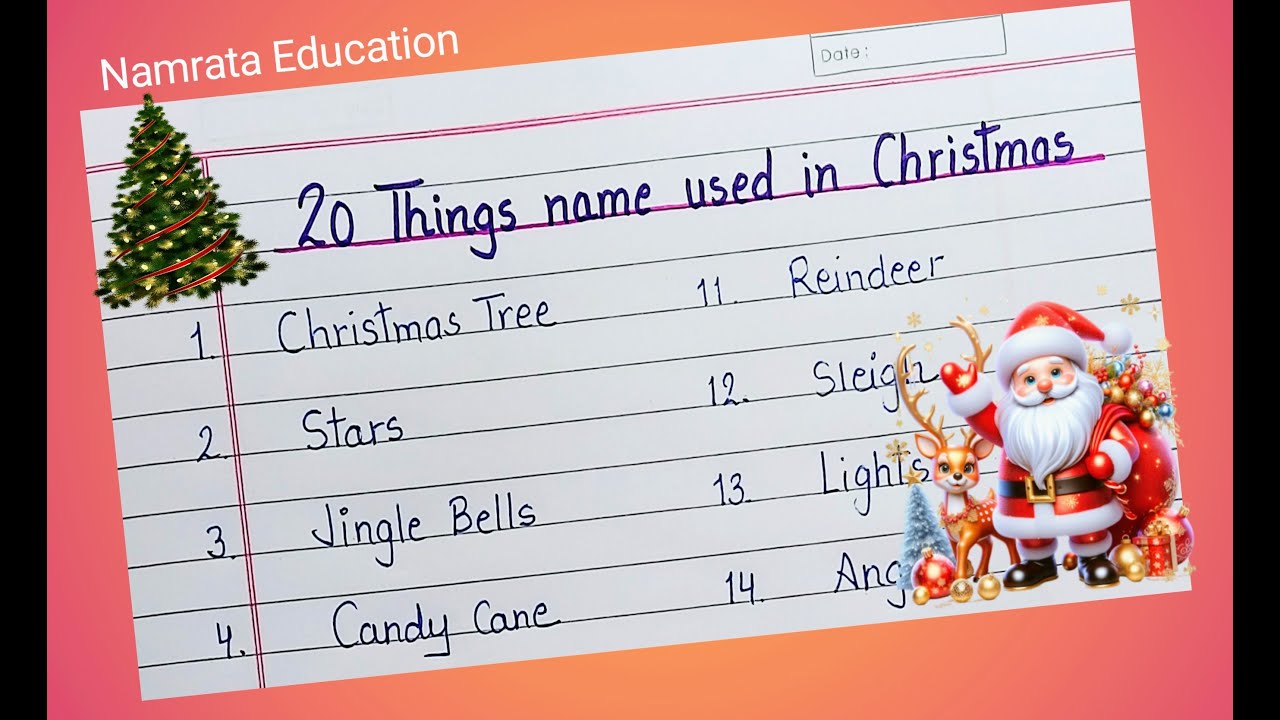20 Things name used in Christmas festival / Christmas decorations ...