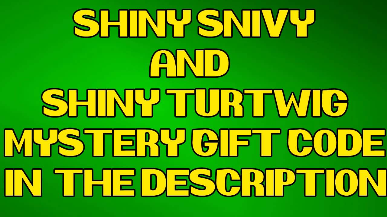 PTD 2: Shiny Snivy and Shiny Turtwig Mystery Gift Code - YouTube