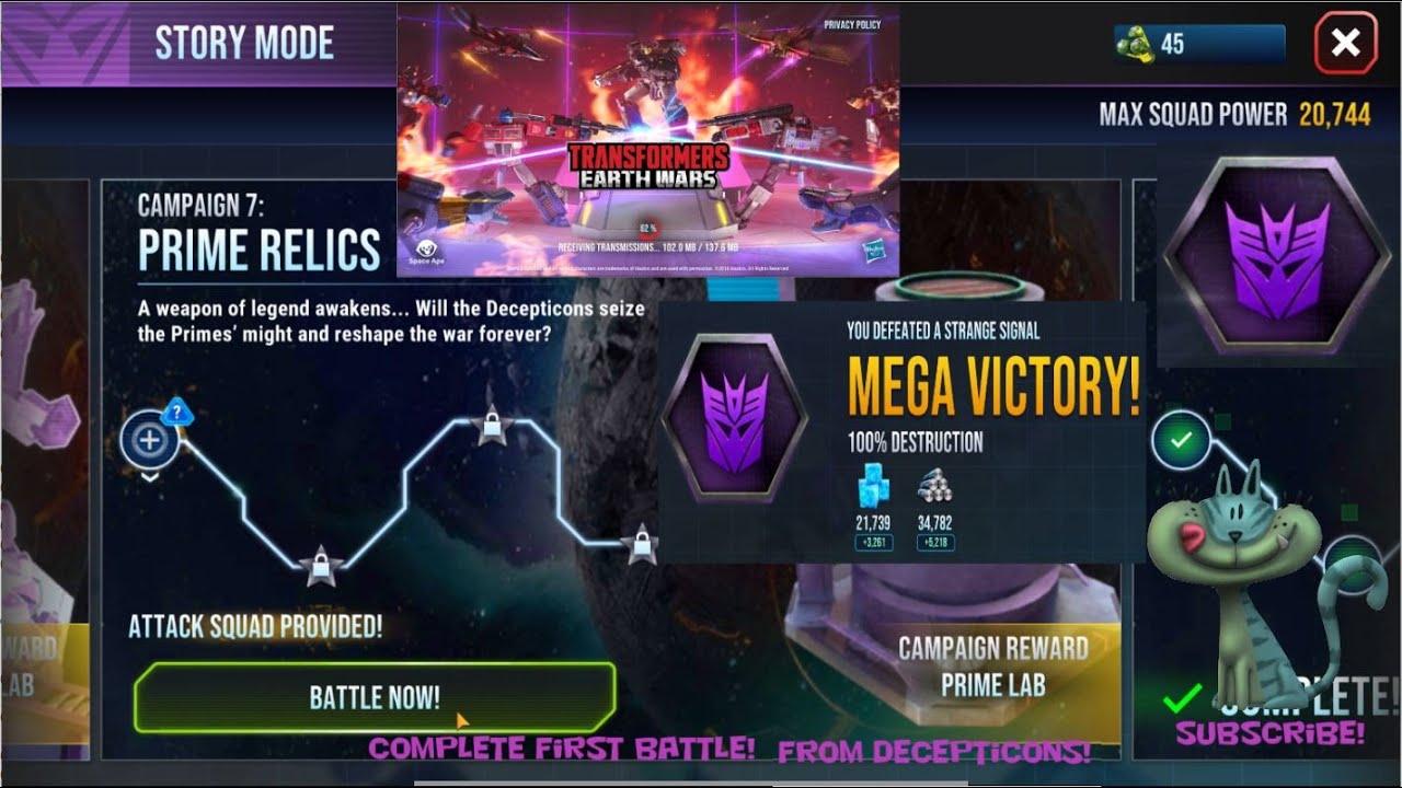 Transformers Earth Wars Complete Battle 1 from DECEPTICON Campaign 7 ...