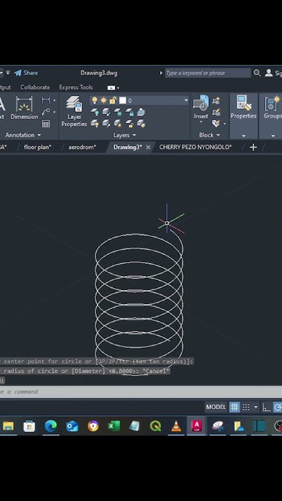 AutoCAD Helix Command Tutorial: Design a Perfect Spring #autocad #autocadblocks - YouTube