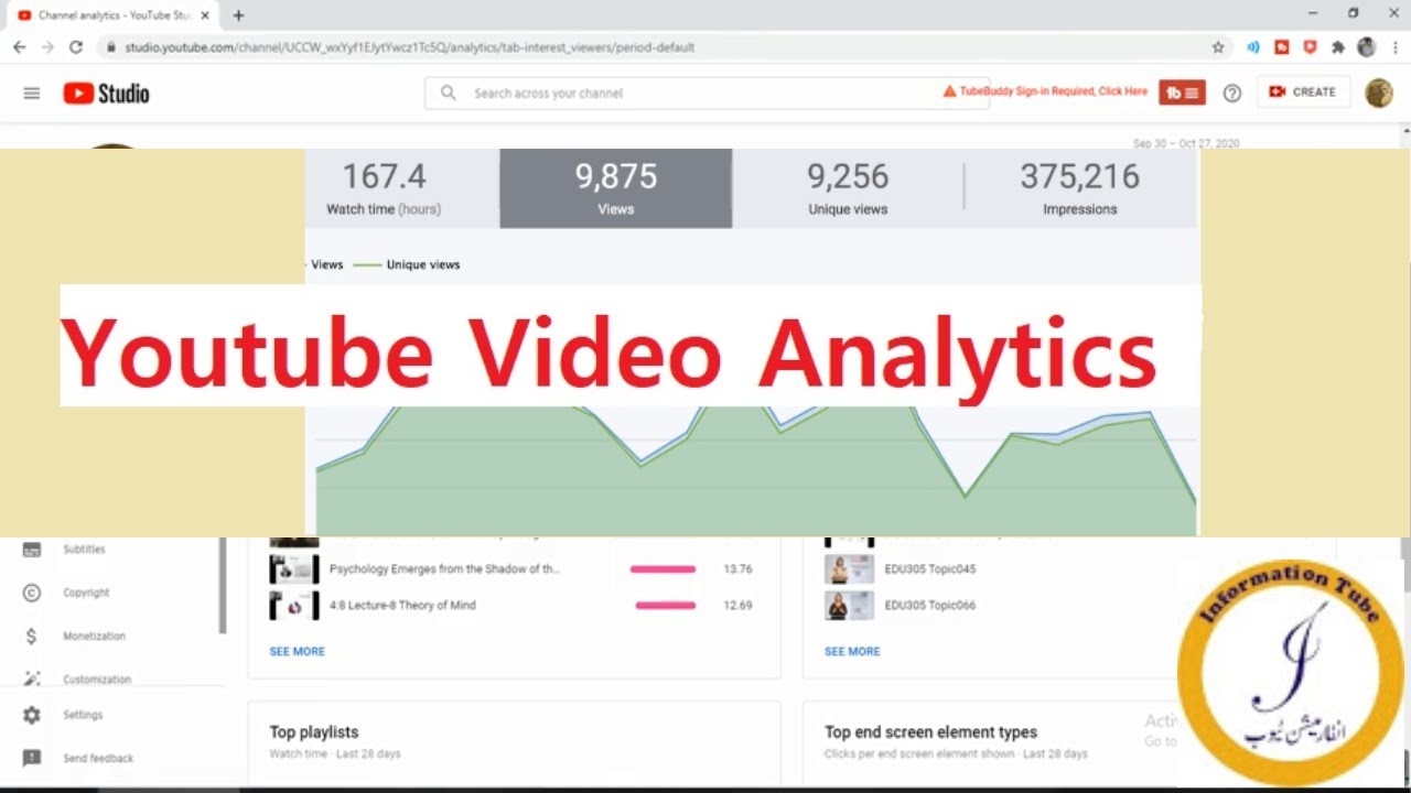 Youtube Video Insights | Free Channel Views Report | Utube Video ...