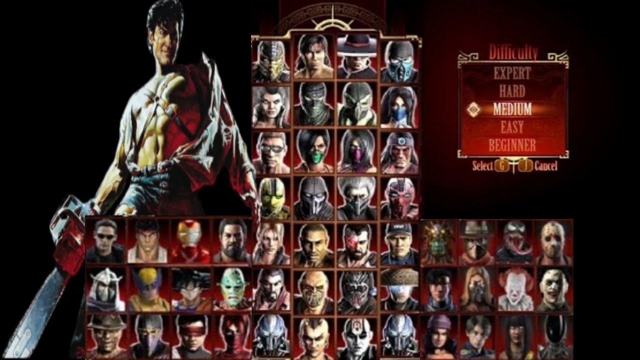 Mortal Kombat 9 - ASH WILLIAMS MOD - NEW Medium Arcade Ladder Gameplay ...