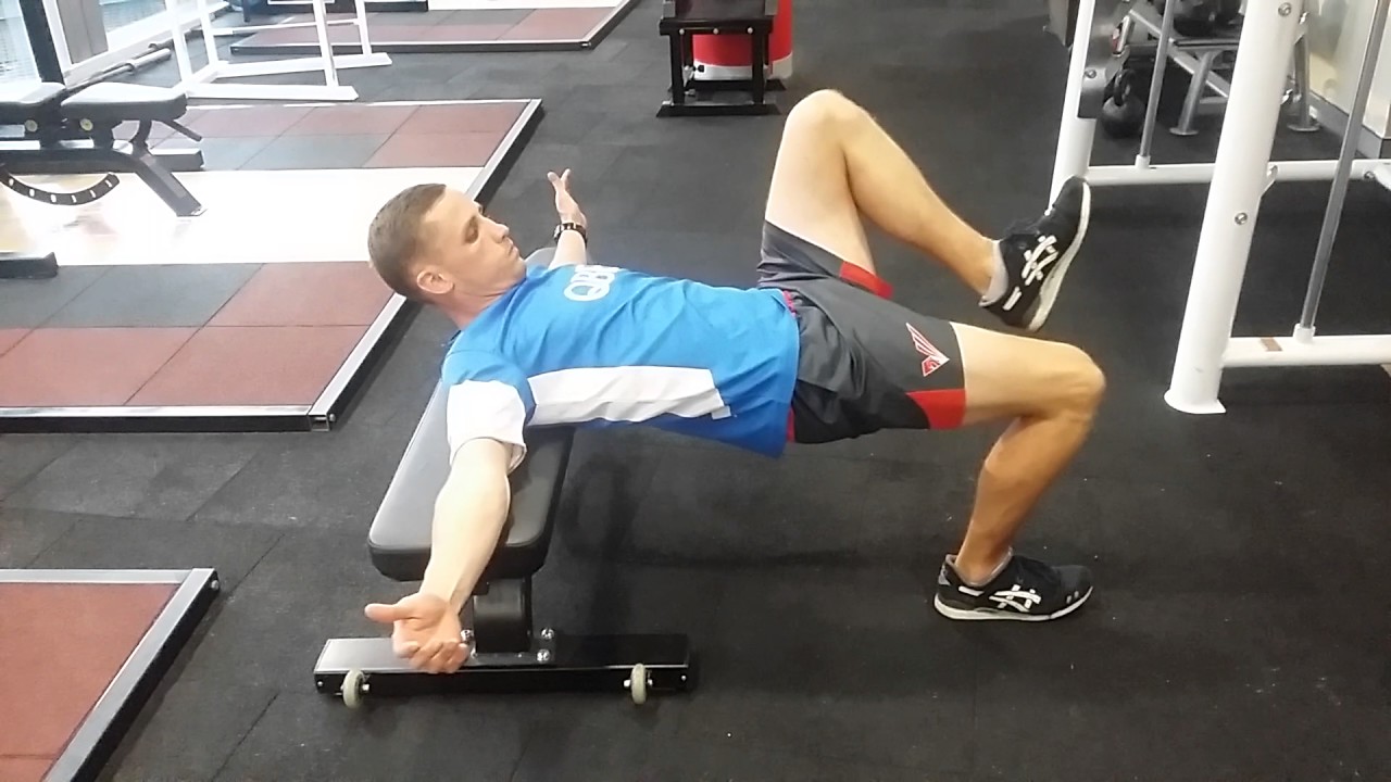 Single Leg Bench Hip Thrust - YouTube