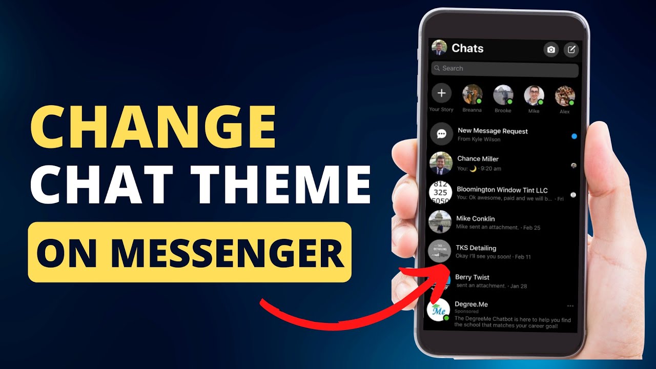 How To Change Chat Theme In Messenger | Change The Background In ...