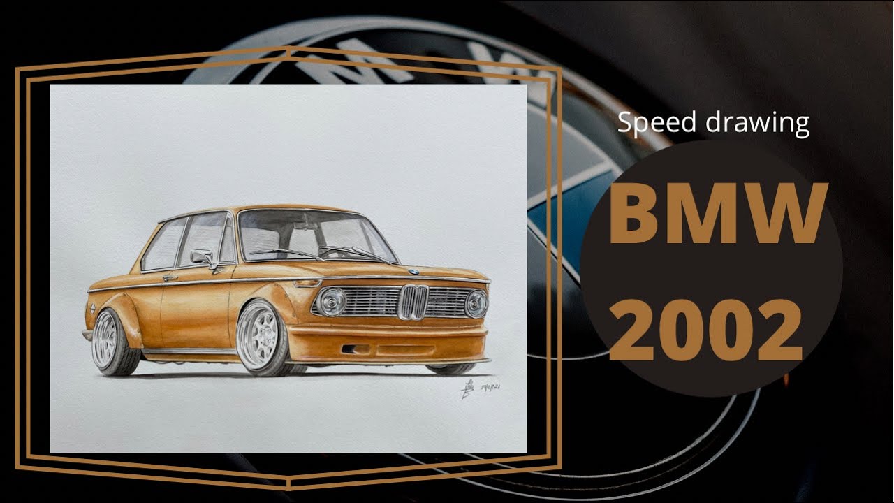 BMW 2002, speed drawing - YouTube