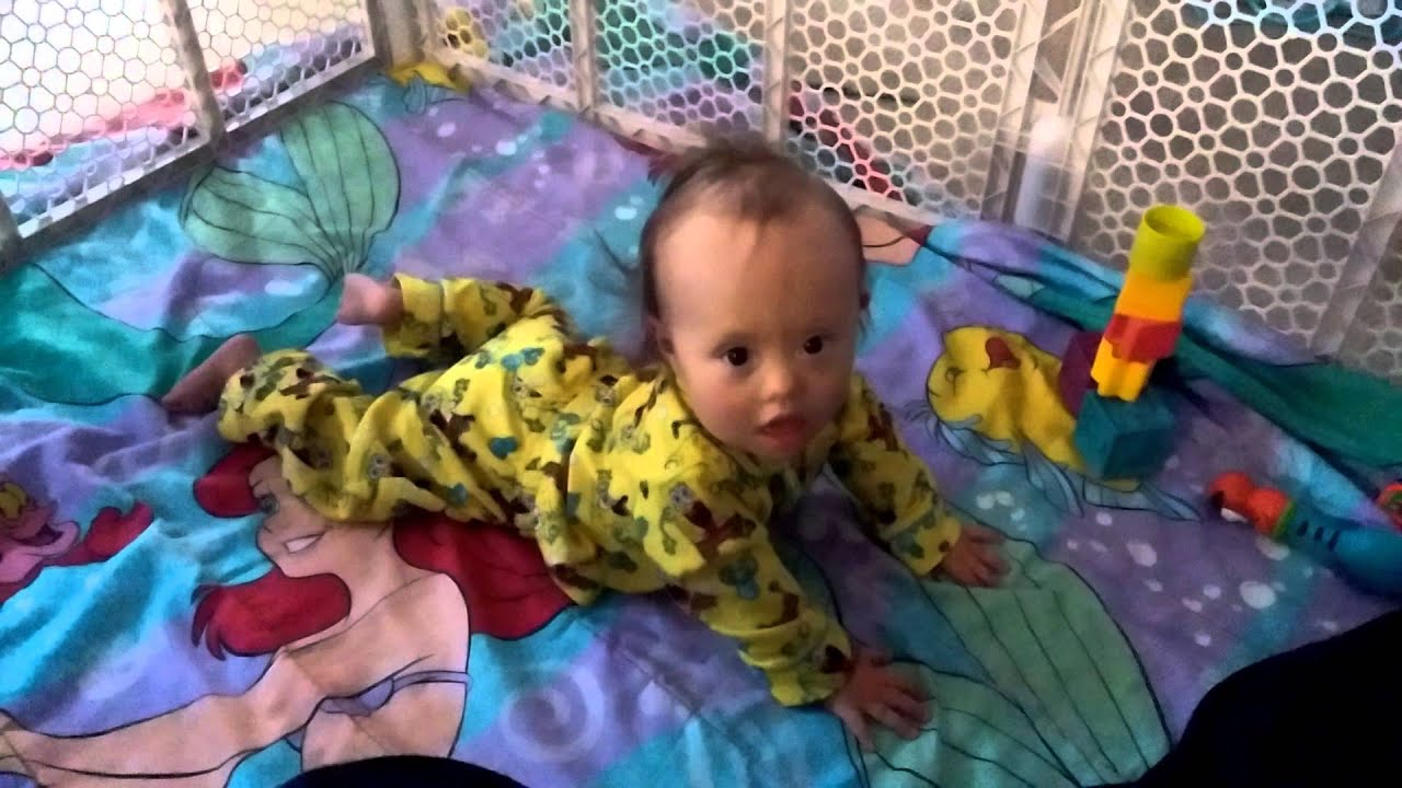 Down Syndrome Boy With Infantile Spasms Crawls at 14 months! - YouTube