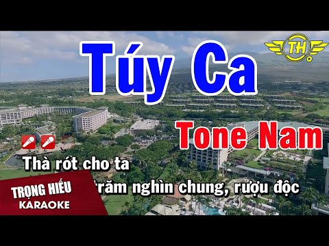 Karaoke Túy Ca Tone Nam ( Em ) Nhạc Sống | Trọng Hiếu
