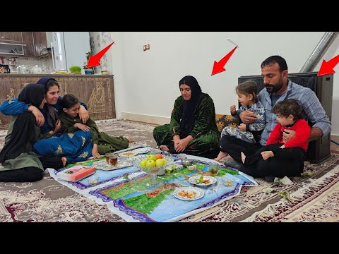 Faribas Bruder und seine Familie kamen zu Faribas Haus zu einem spektakulären Eid