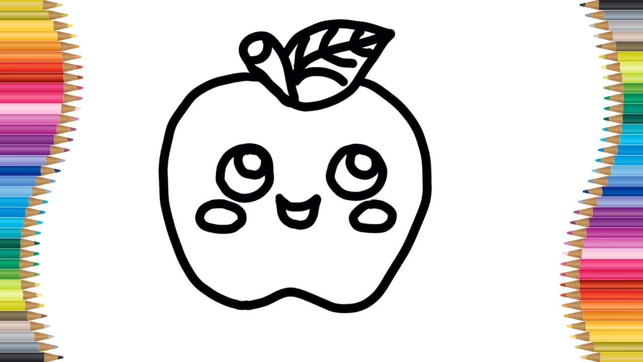 How To Draw A Cute Apple 🍎🎨 Fun & Easy Art For Kids - YouTube