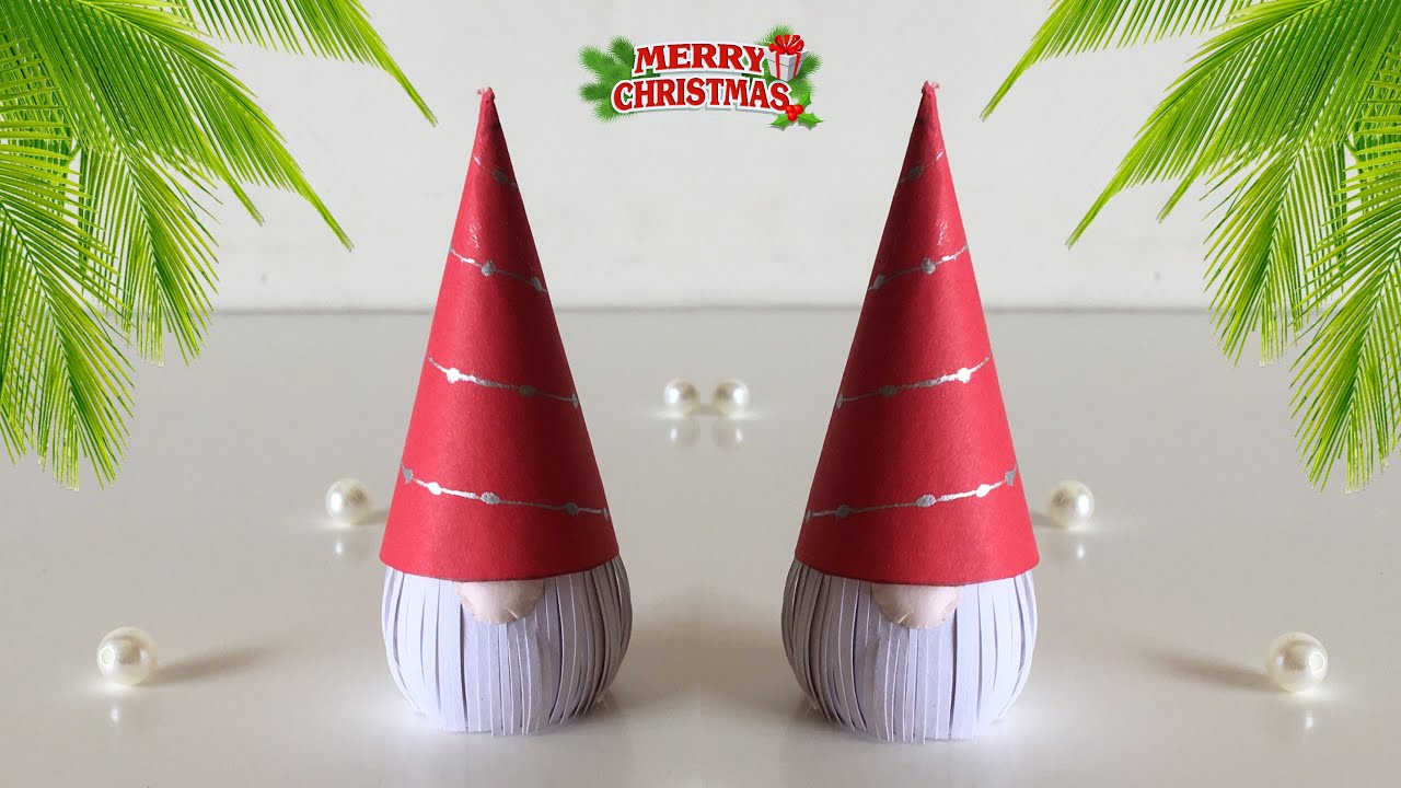 How To Make Paper Christmas Gnomes 🎅🏻 / DIY / Christmas Decor | Priti ...