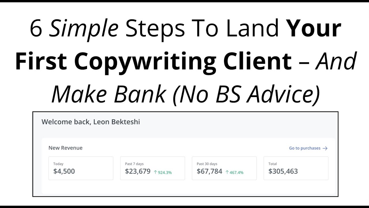 6 Simple Steps To Land Your First Copywriting Client & Become ...