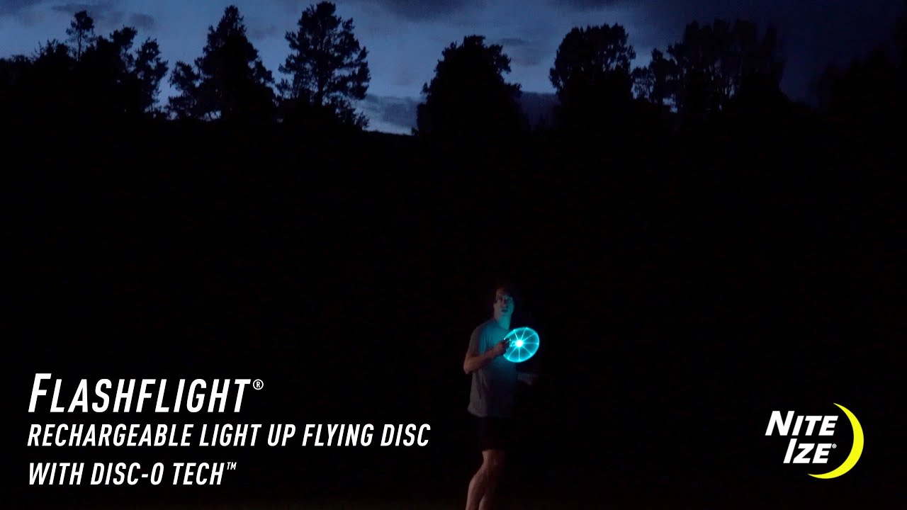 Flashflight® Rechargeable Light-Up Flying Disc - Disc-O Tech - YouTube