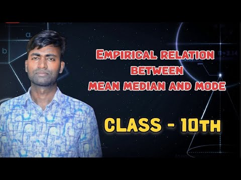 Class 10th #cbse #bseb Empirical Relation between mean median mode ...