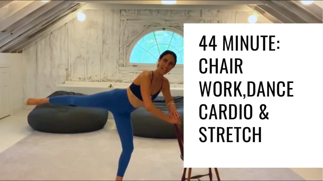 44 Minute Dance Cardio + Chair Workout - YouTube
