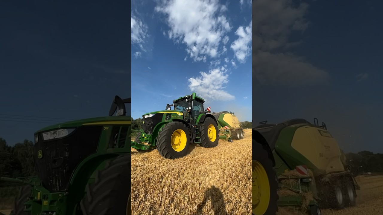 John Deere 7R 330 mit einer Krone BigPack 1290 #johndeere #johndeere7r ...