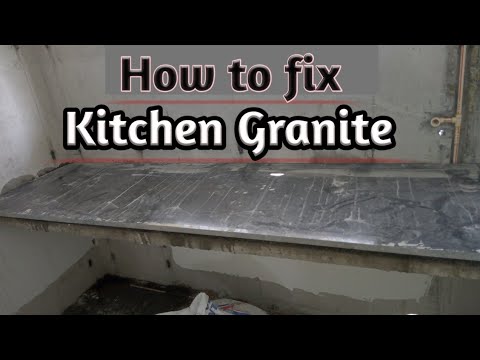 How to fix granite | kitchen granite plate fixing #civilengineering ...