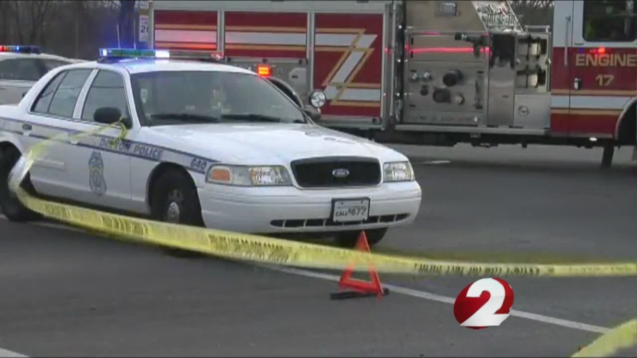 Dayton police car involved in crash - YouTube