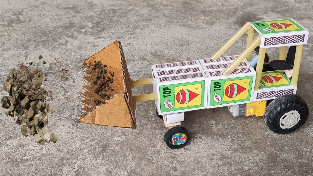 How to make JCB with MatchBox at home | Matchbox JCB buldozer diy 5 min ...