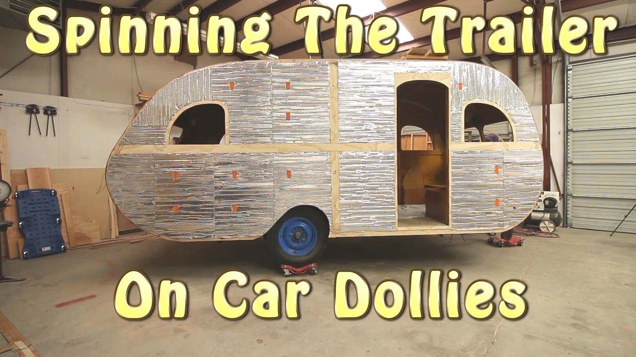 Spinning The Trailer Around On Car Dollies - YouTube