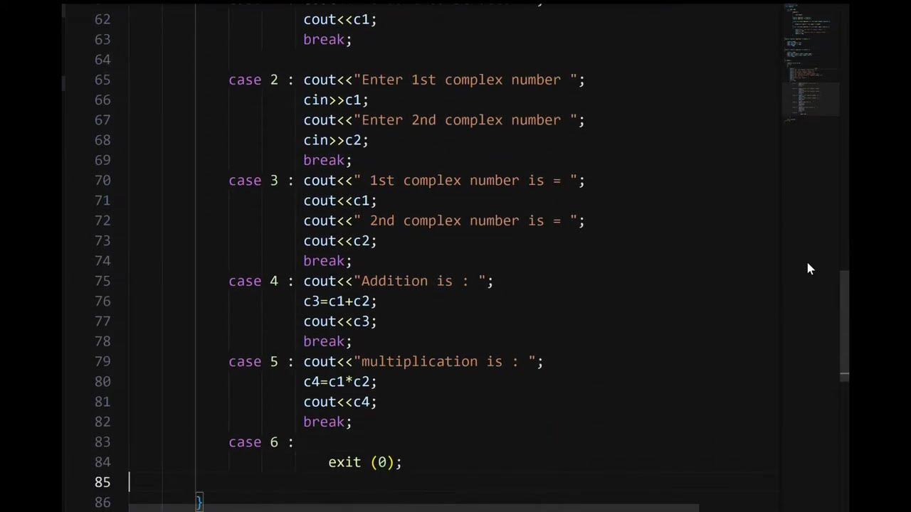 Arithmetic Operations on Complex Numbers using Operator Overloading in C++ #coding #trending # ...