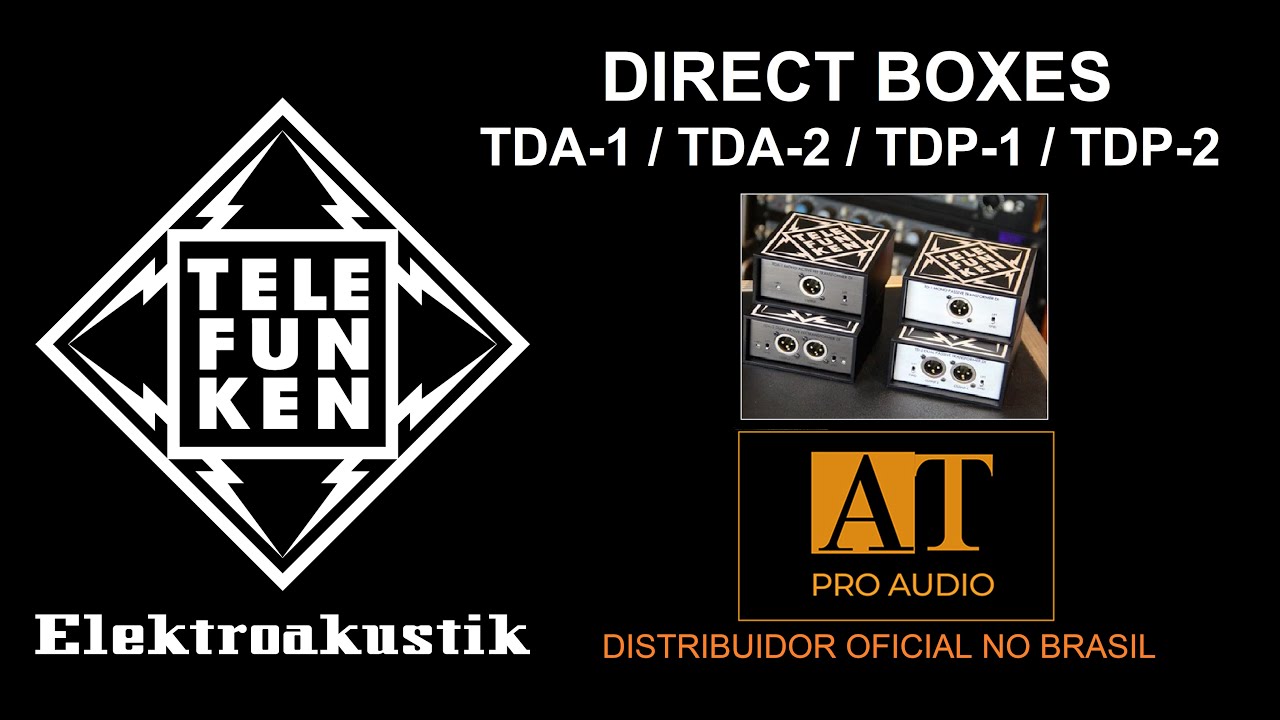 TELEFUNKEN DIRECT BOXES TDA-1 / TDA-2 / TDP-1 / TDP-2 - AT PROAUDIO BRASIL - YouTube
