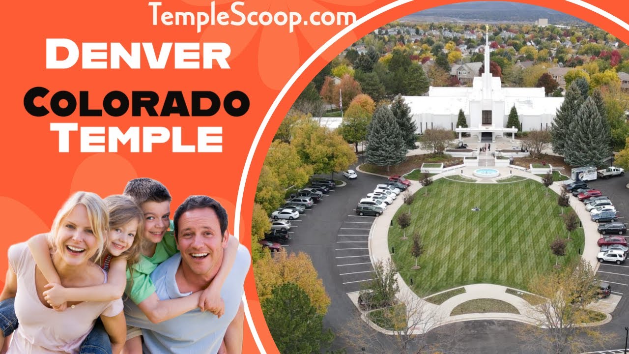 Denver Colorado Temple on an autumn day by a drone on October 19, 2021 ...
