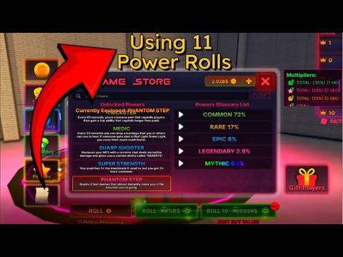 Using 11 Power Rolls | Ink Game Roblox - YouTube