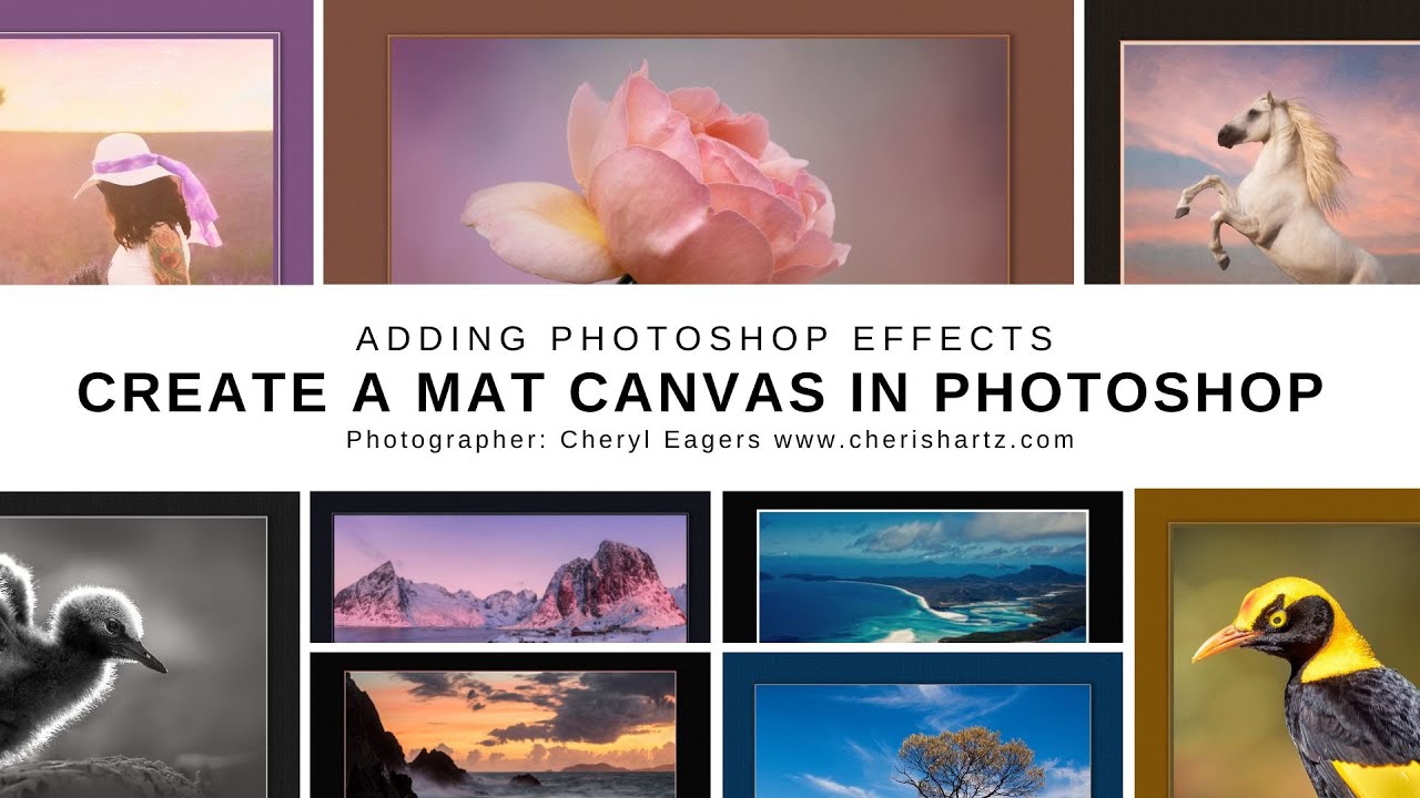 Create A Mat Canvas Frame In Photoshop - YouTube