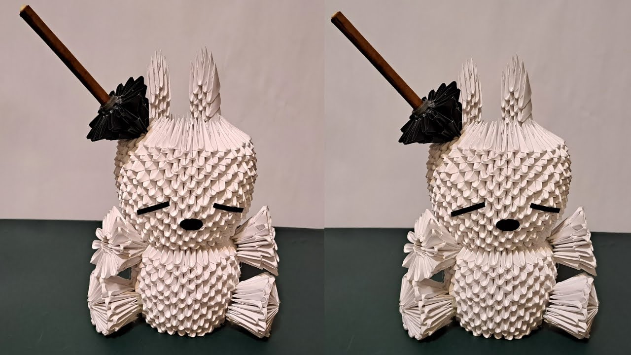 Tutorial Origami 3D Kelinci Mashimaro/Tutorial for Making 3D Origami ...