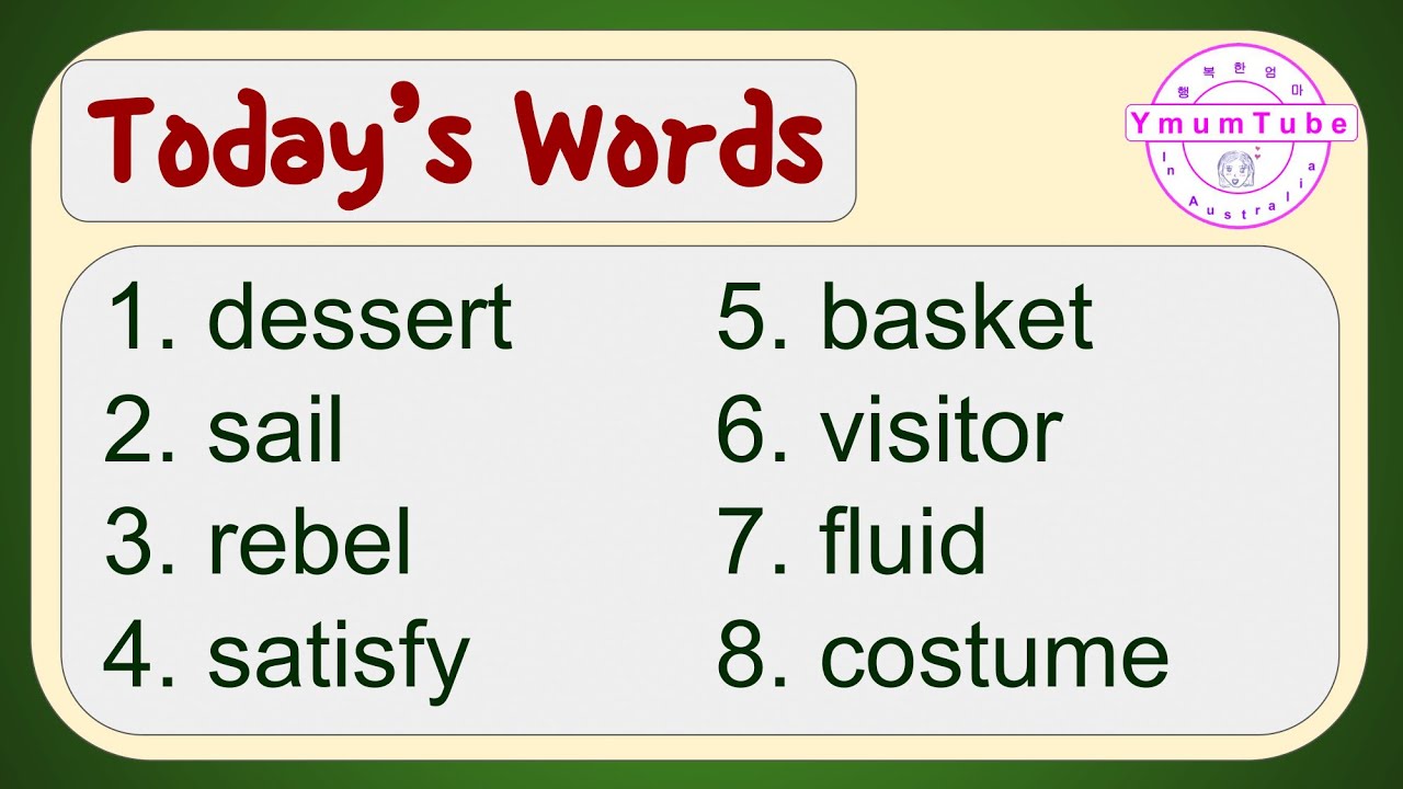 #05 - 700 Essential English Words for Primary/Elementary School ...