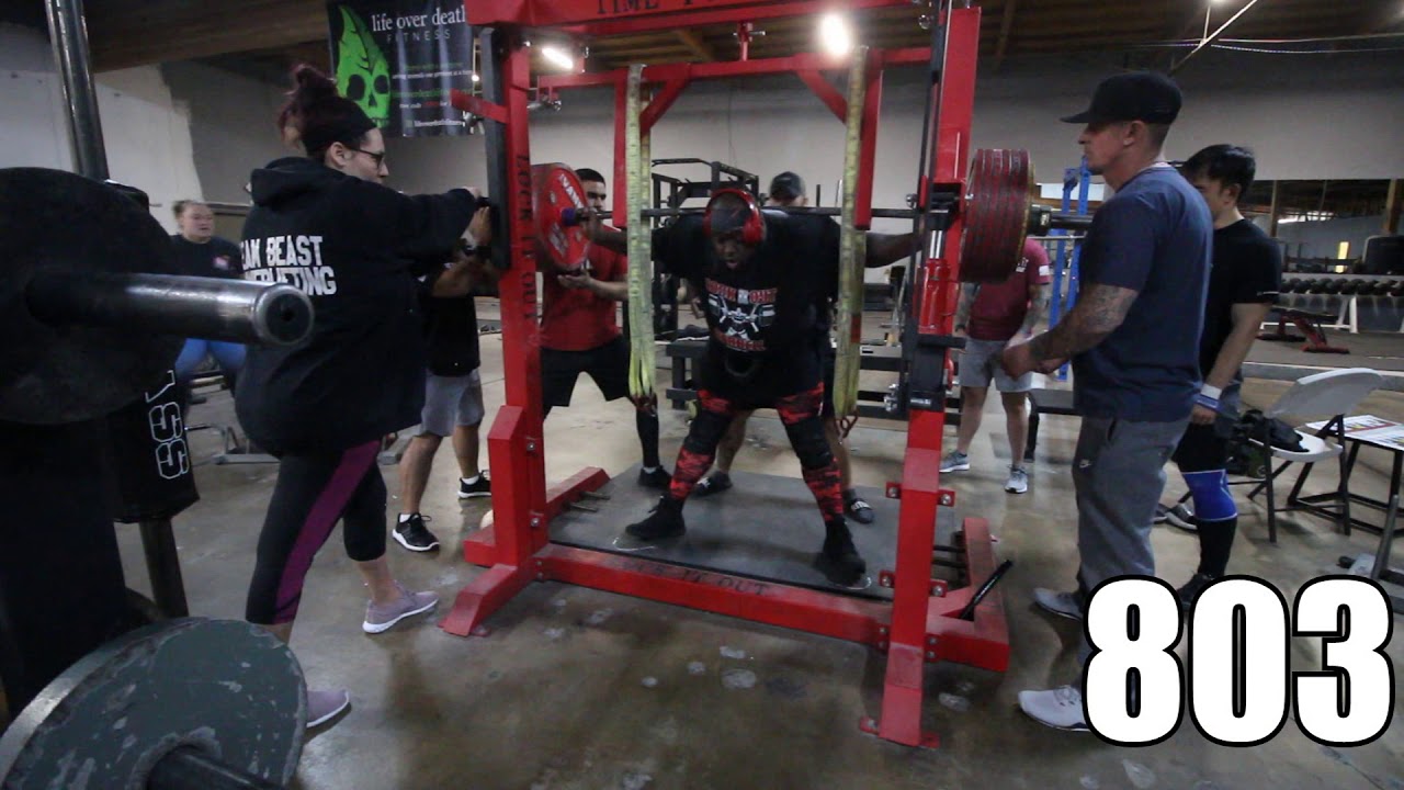 BEAST | 4 WEEKS OUT | 803 SQUAT - YouTube