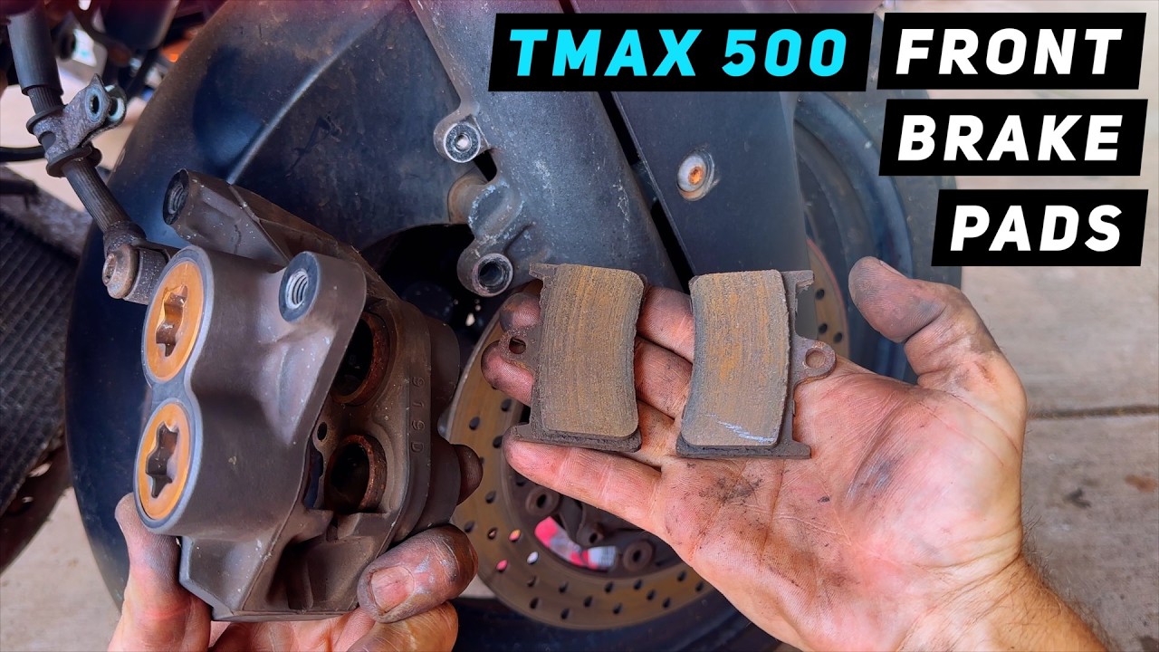 Yamaha Tmax 500 - Front Brake Pads Change | Mitch's Scooter Stuff - YouTube