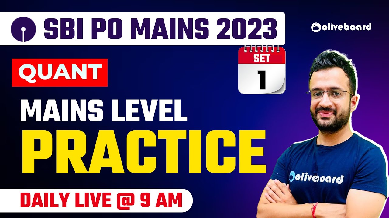 SBI PO Mains Quant 2023 | Quant Mains Level Practice For SBI PO | Set-1 | By Sumit Sir - YouTube