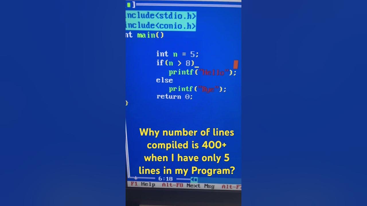 How Number Of Lines Compiled Is Calculated While Compiling A C Program Coding 9740