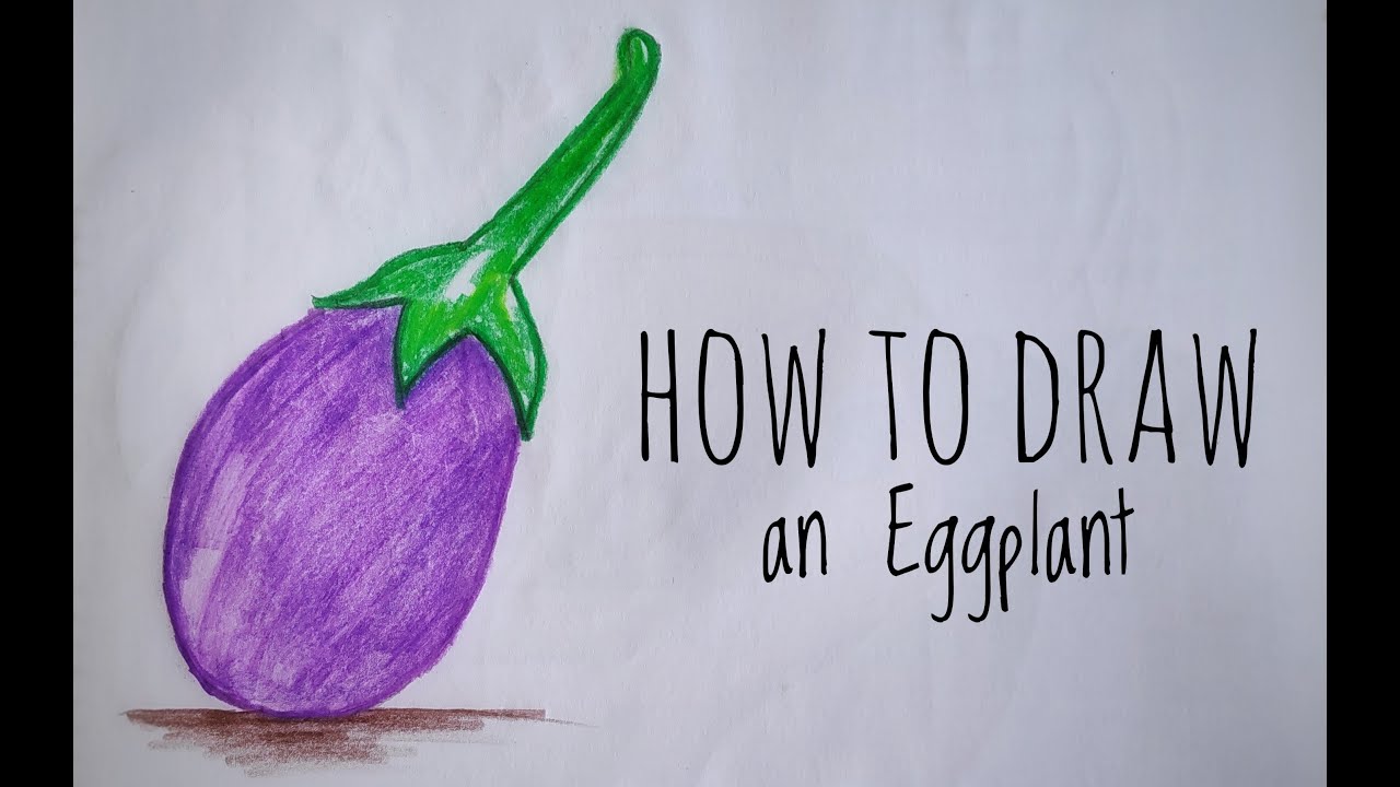 How to Draw an Eggplant | Easy Step by Step Process | - YouTube
