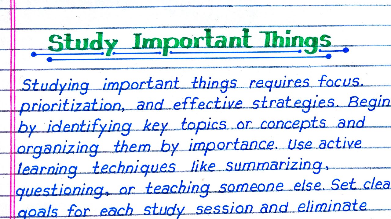Study Important Things | Learn Important Things | How to Stay Focused ...