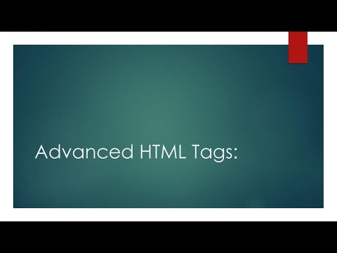 Advanced tags - YouTube