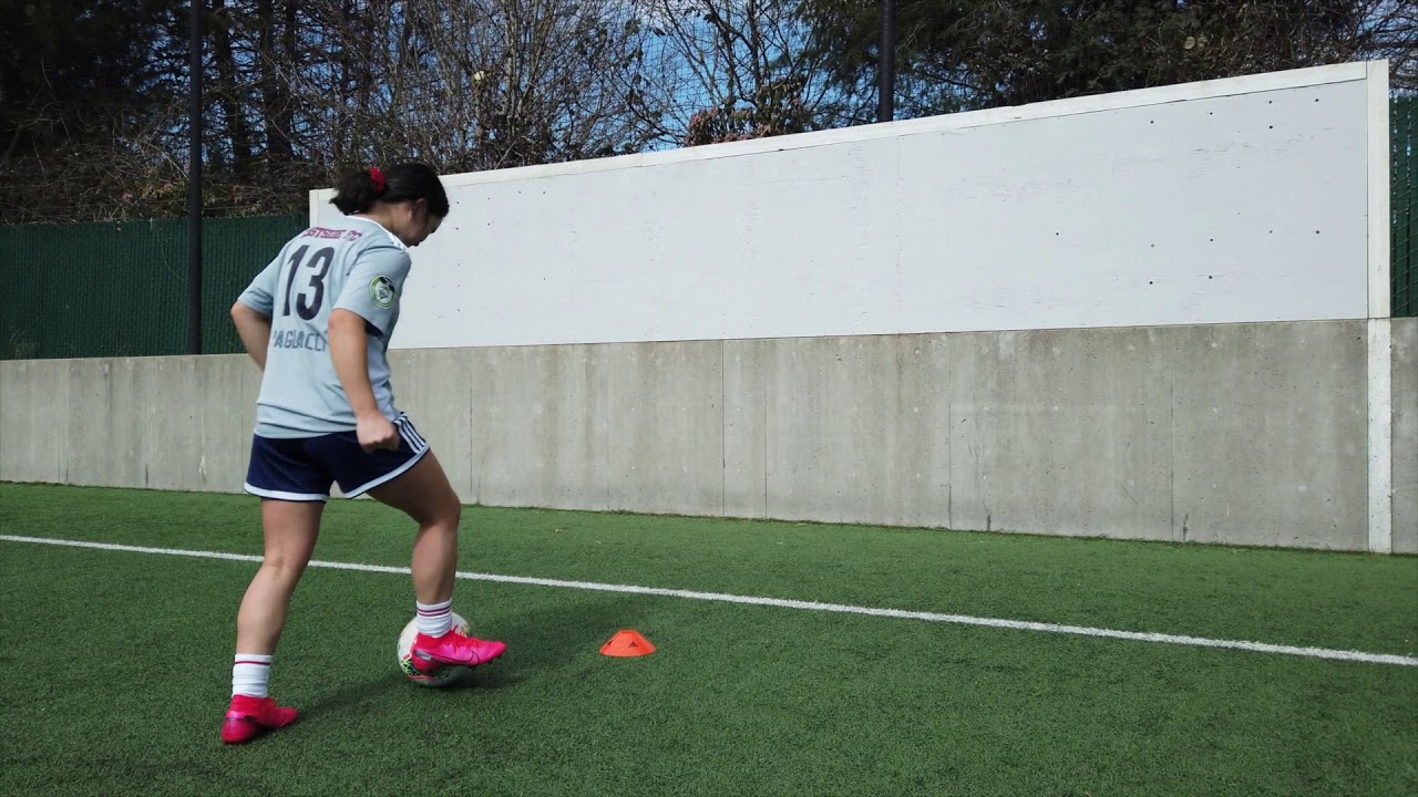 Passing & Receiving: Striking Pass and Receive Across Cone - YouTube