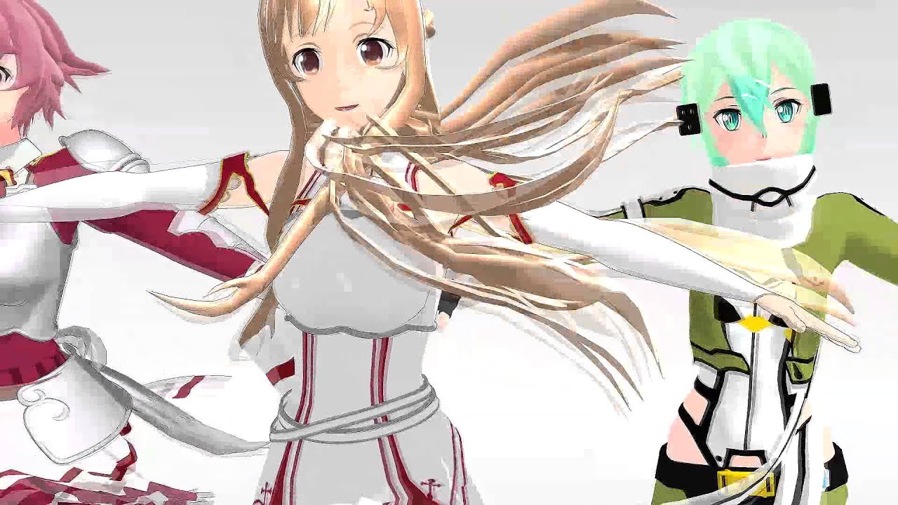 (ソードアート・オンライン)【Freely Tomorrow - Lisbeth, Asuna and Sinon】MMD - YouTube
